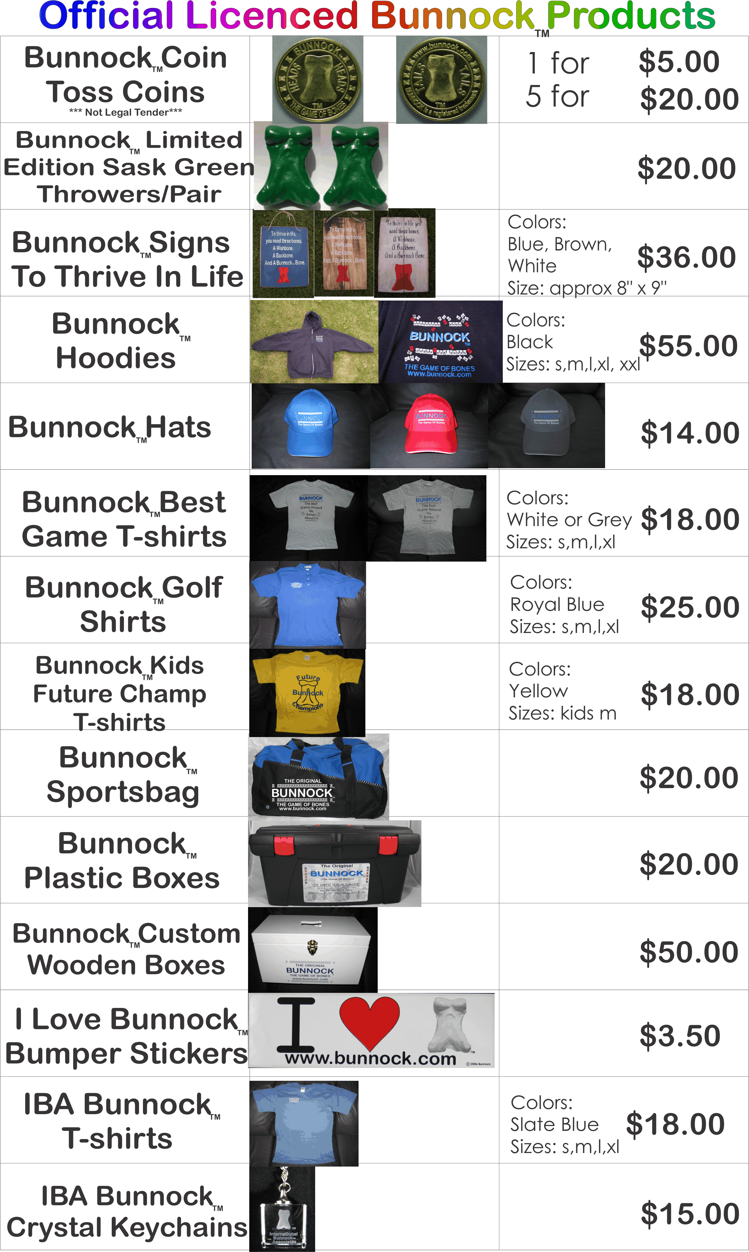 Buy Licenced Bunnock Products - The Official Bunnock Website - A Game ...